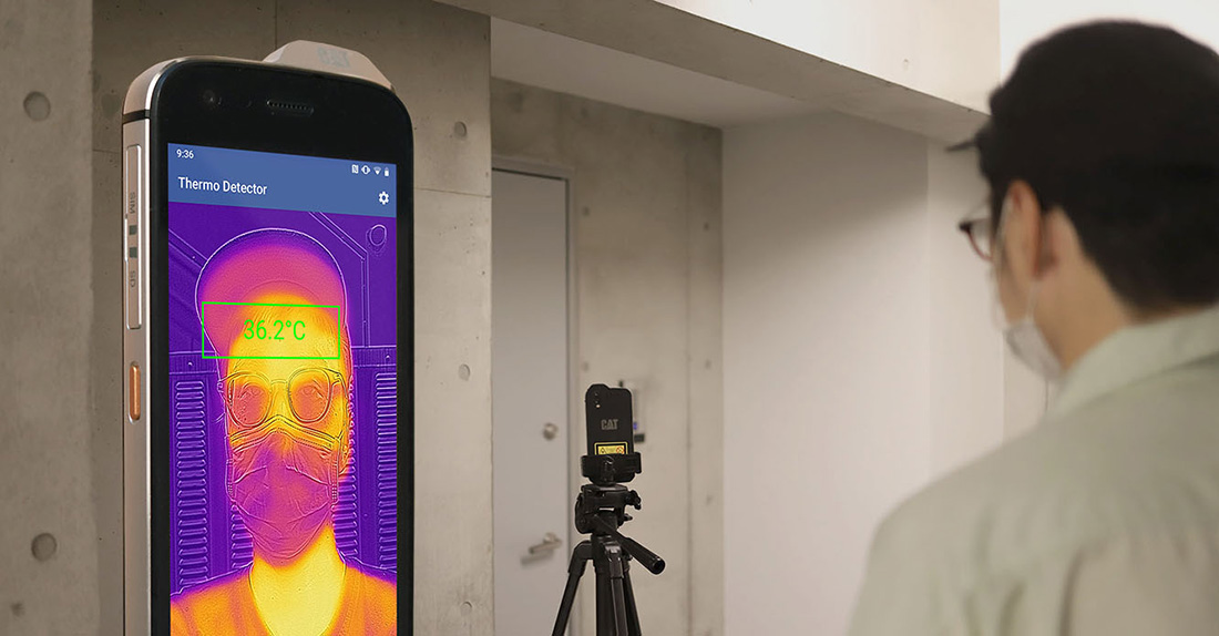 Thermo Detector｜体温をスマホ CAT S61とカメラアプリで非接触計測して音声でお知らせします